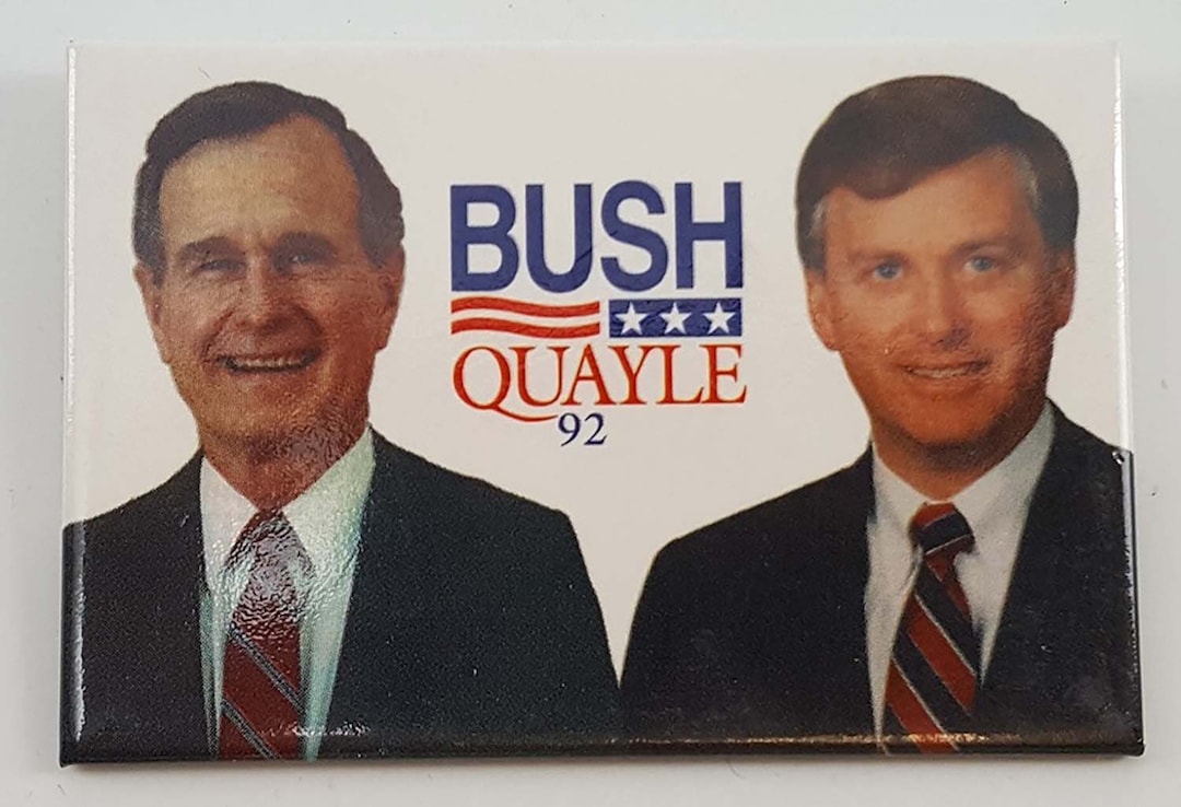 Original George Bush and Dan Quayle President & Vice President Campaign ...