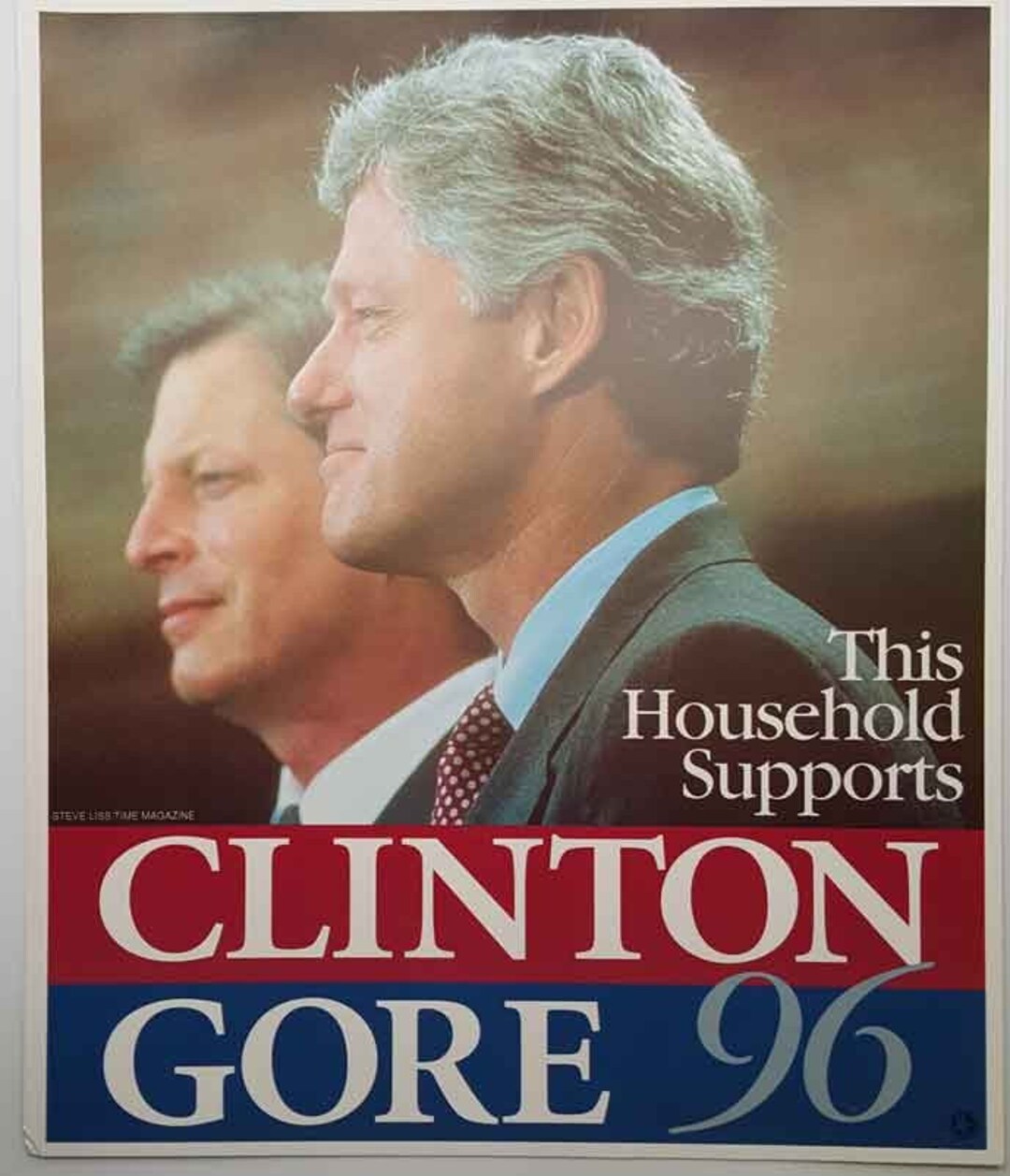 1996 Clinton Gore Original Household Support Sign Poster - Etsy