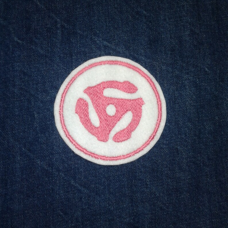 45 RPM Record Spacer Vintage Vinyl Embroidered Patch | Etsy UK