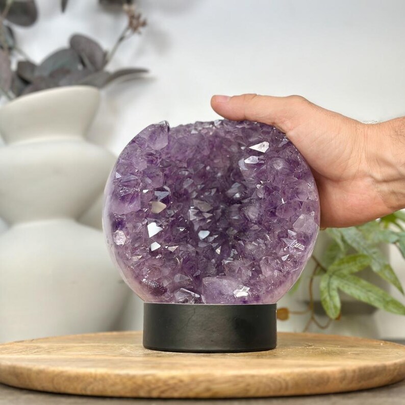 Amethyst Sphere Geode With Beautiful Crystal Formation - SPH0195 - Etsy