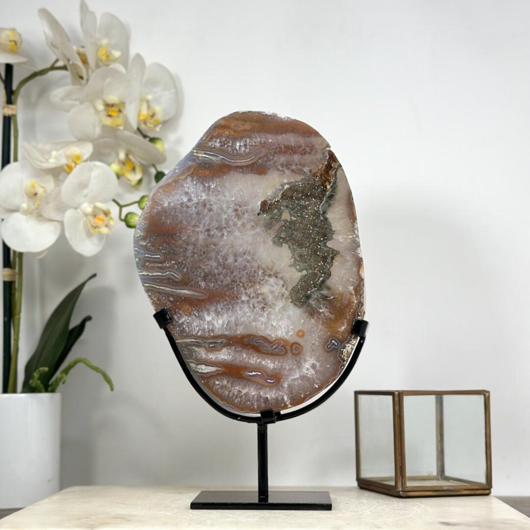 Large Natural Quartz Geode Slice - MWS1960 - Etsy