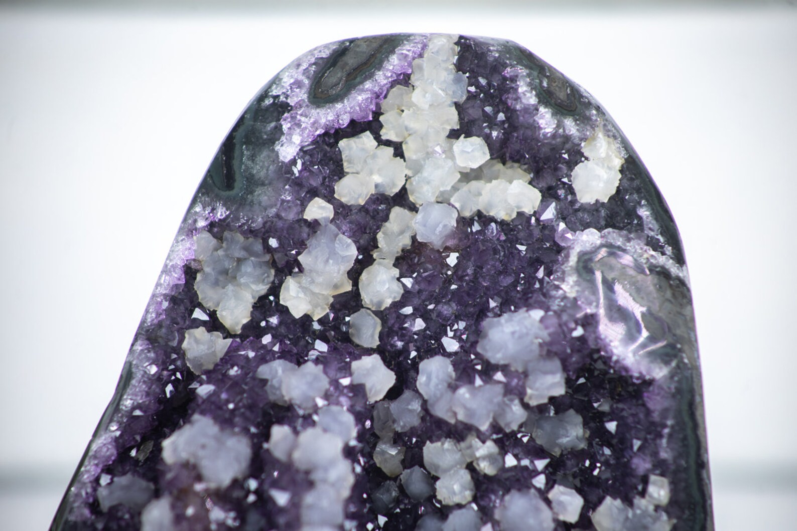 Rare Amethyst Cathedral Geode with Calcite Crystal Formations | Etsy