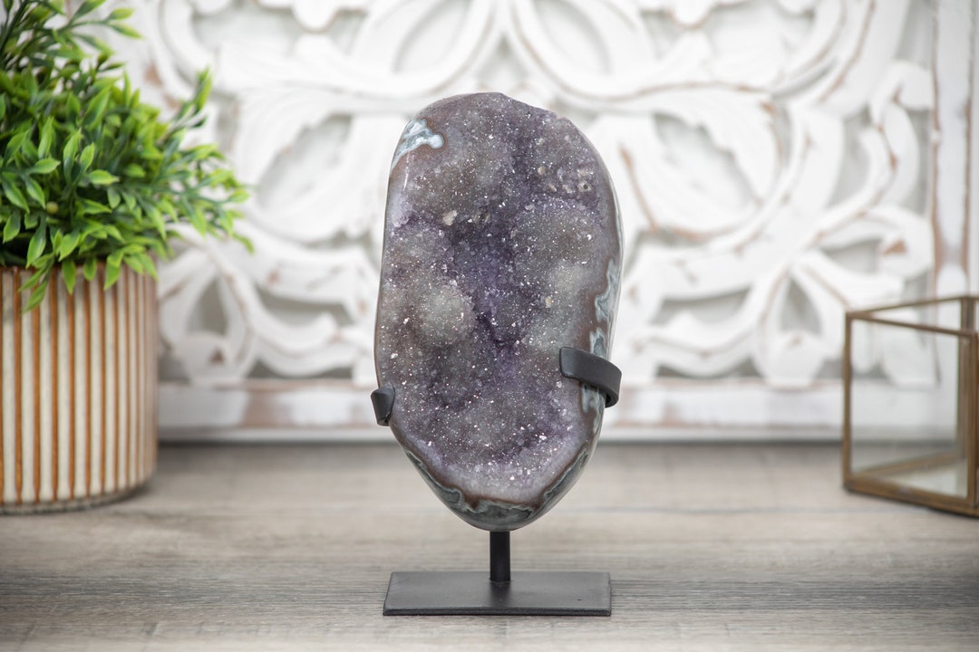 Stunning Natural Rainbow Amethyst & Jasper Crystal Stand - Etsy