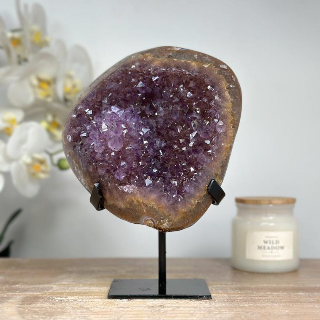 Rare Natural Amethyst Cluster With Double Matrix Crystallization ...
