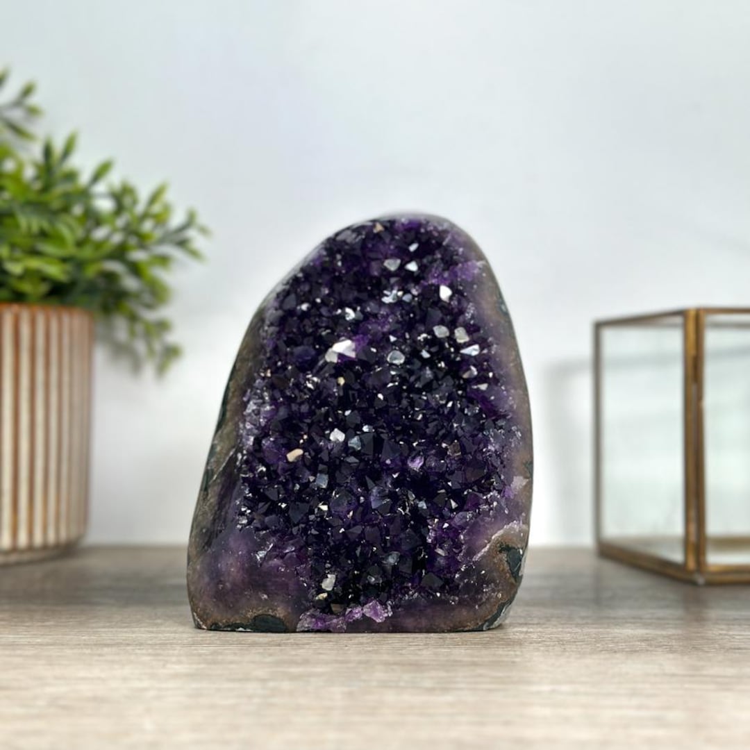 Natural Deep Purple Amethyst Cathedral From Uruguay, Self Standing ...