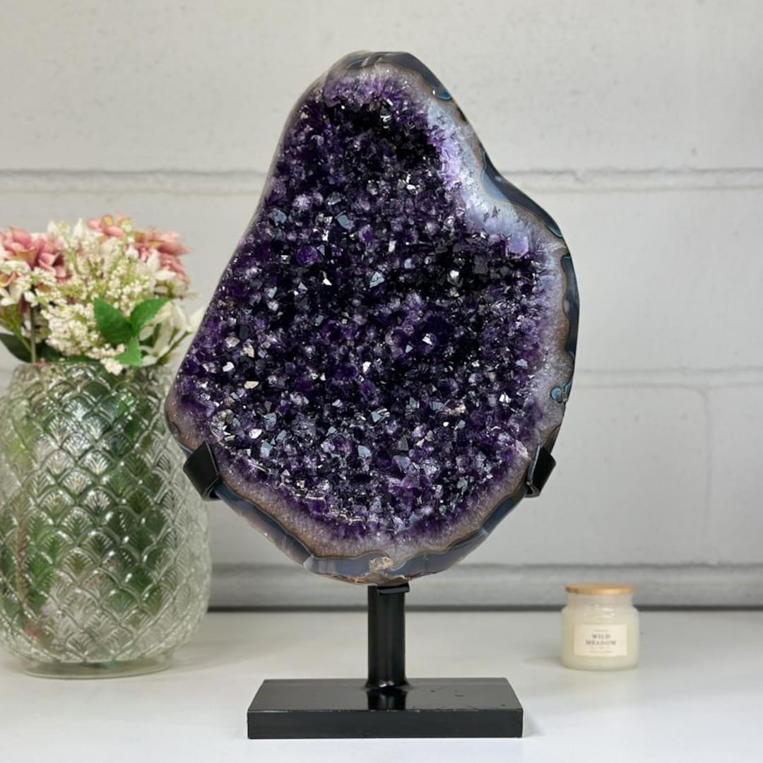 Huge 17 in Tall Natural Amethyst Specimen, Premium Quality With Deep ...