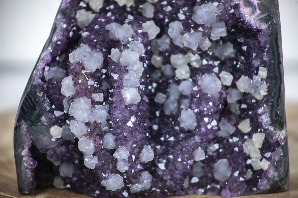 Rare Amethyst Cathedral Geode with Calcite Crystal Formations | Etsy