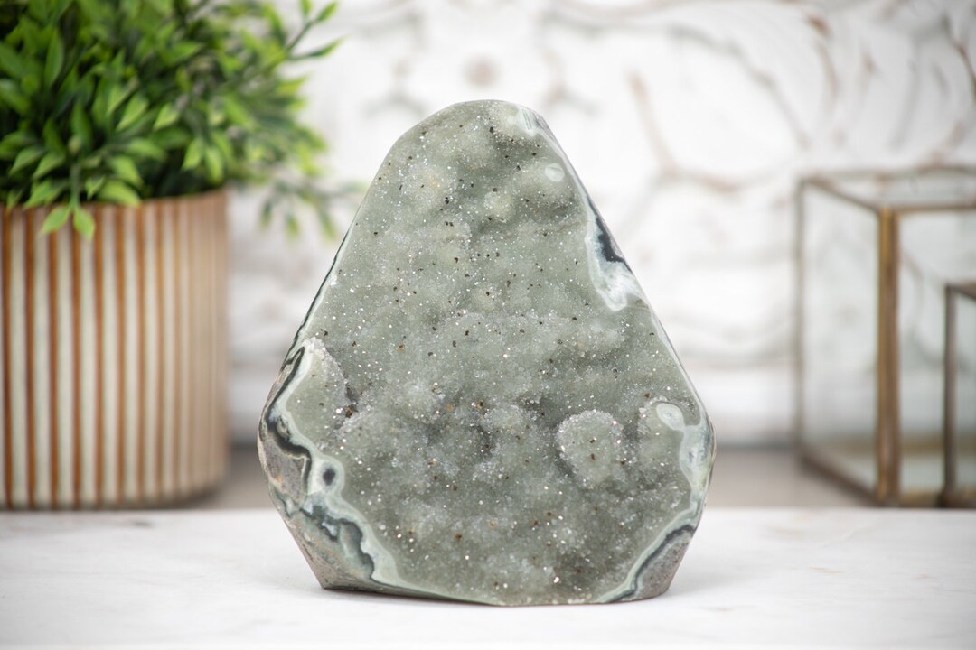 Stunning Green Galaxy Quartz Cathedral, Rainbow Amethyst, Quartz Geode ...