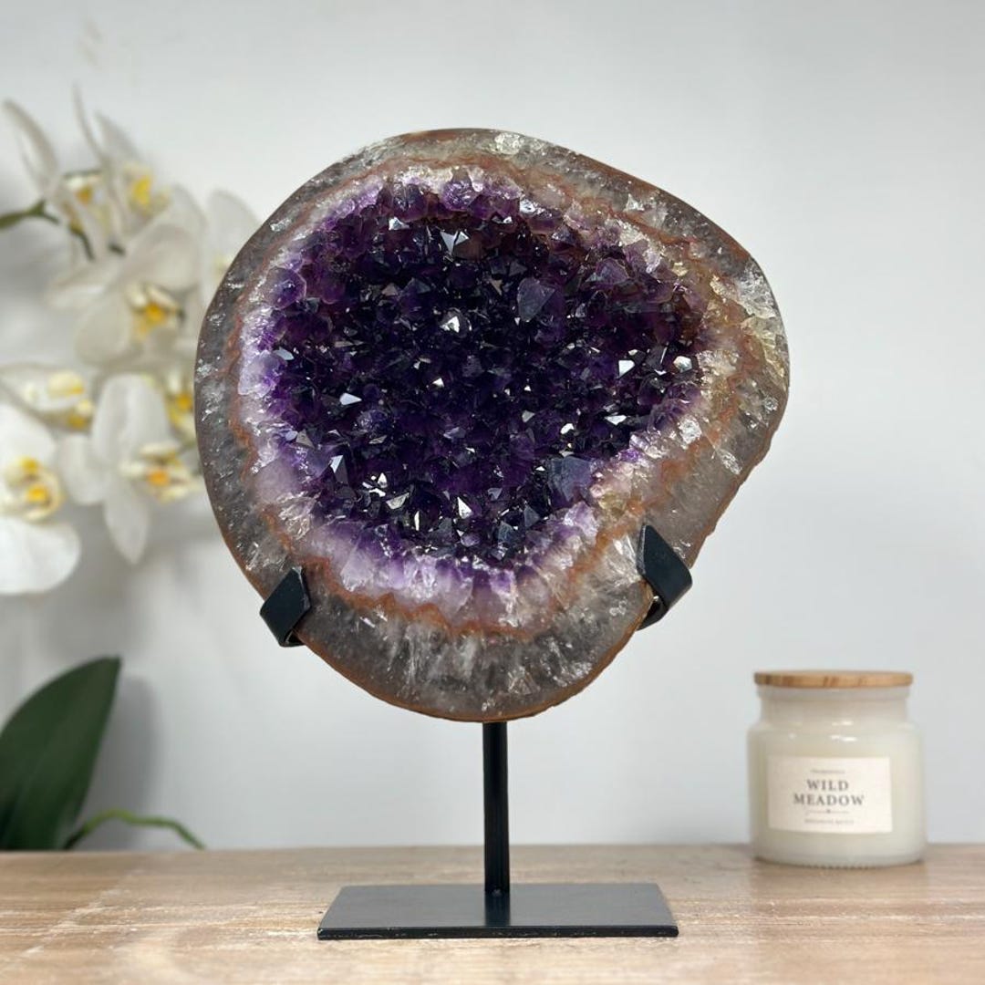 Amethyst Geode With Quartz Shell MWS1259 - Etsy