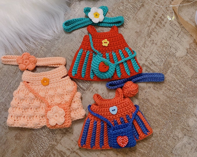 Dress for the Doll, Clothes for Crochet Animals, Smart Outfit for the ...