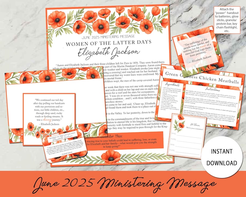 June 2025 Ministering Kit: Women of the Latter Days - Elizabeth Jackson ...
