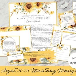 August 2025 Ministering Kit: Women of the Latter Days - Louisa Pratt - Etsy