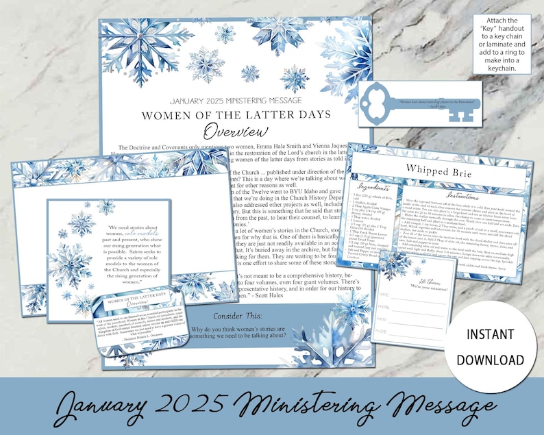 January 2025 Ministering Kit: Women of the Latter Days - Overview - Etsy