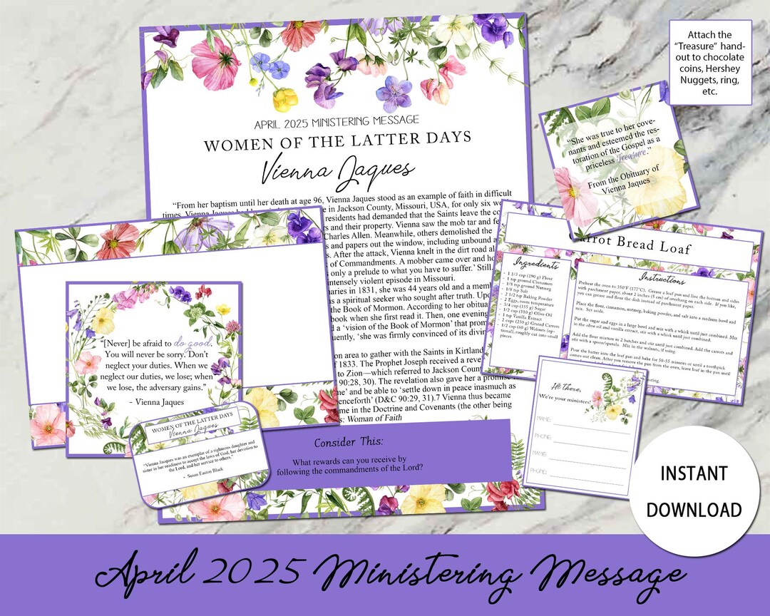 April 2025 Ministering Kit: Women of the Latter Days - Vienna Jaques - Etsy