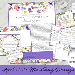 April 2025 Ministering Kit: Women of the Latter Days - Vienna Jaques - Etsy