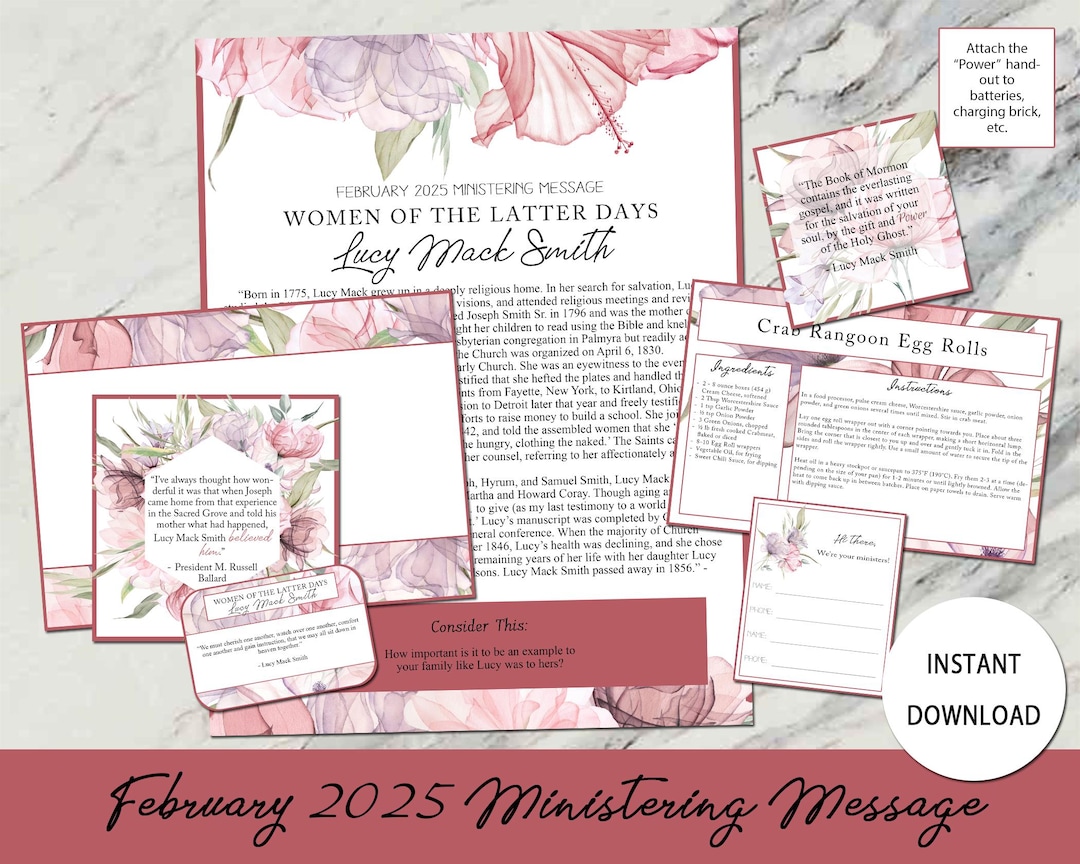 February 2025 Ministering Kit: Women of the Latter Days - Lucy Mack ...