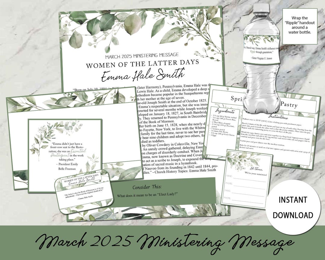 March 2025 Ministering Kit: Women of the Latter Days - Emma Hale Smith ...
