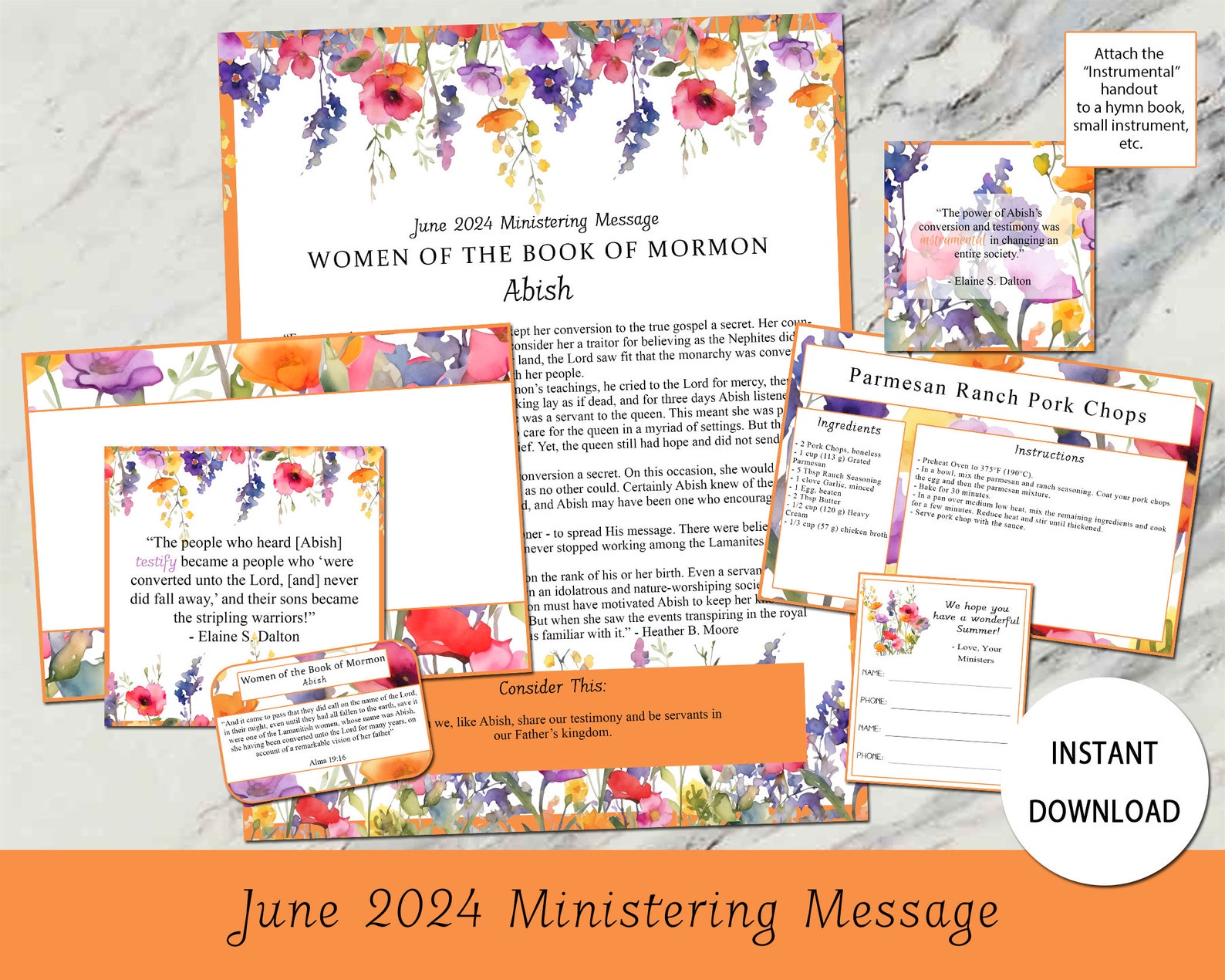 June 2024 Ministering Kit: Women of the Book of Mormon Abish - Etsy