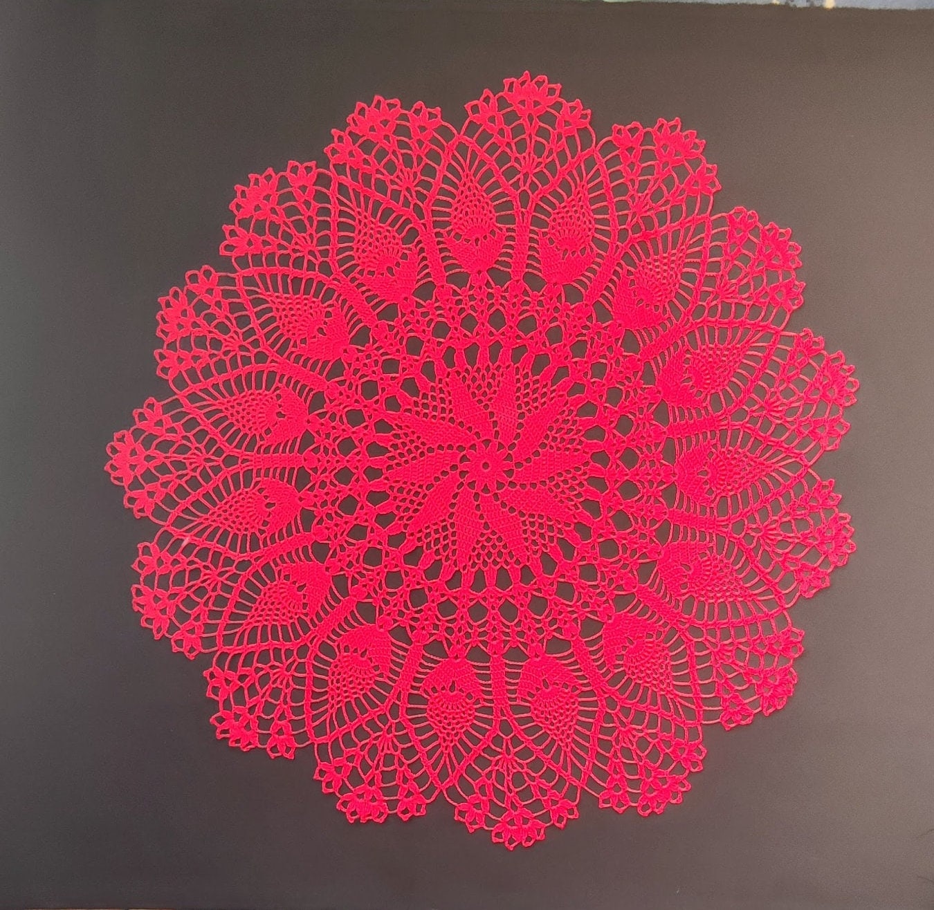 Christmas Crochet Doily-red Doily-crochet Doilies 24,8 Inches - Crochet ...