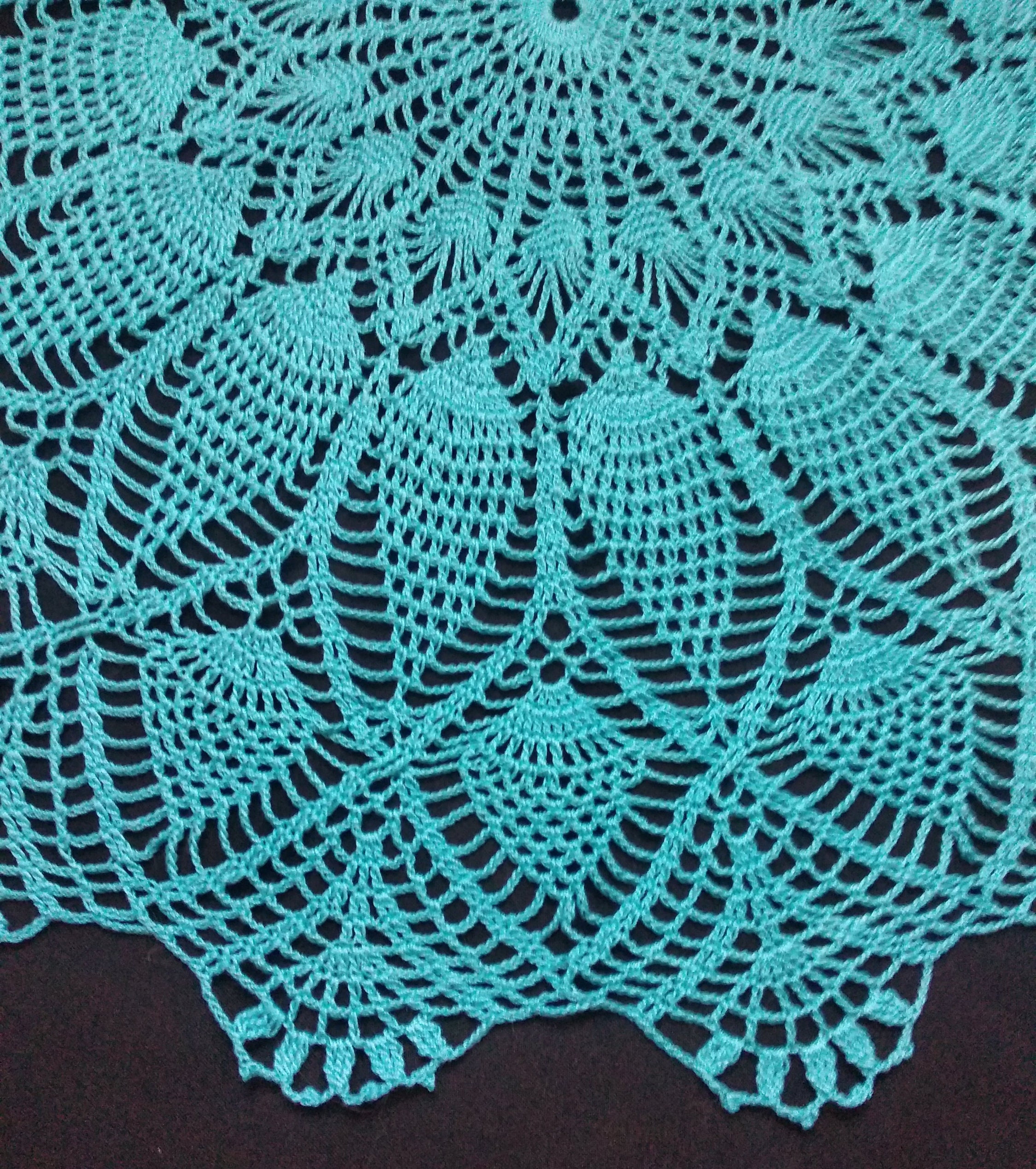 Blue Crochet Doily 24 Inches-crochet Tablecloth-crochet Doilies-doily ...