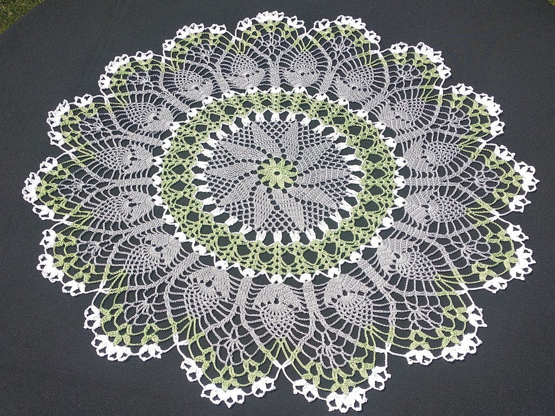 Crochet Doilies-large Crochet Doily 23,6"-round Tablecloth-home Decor ...