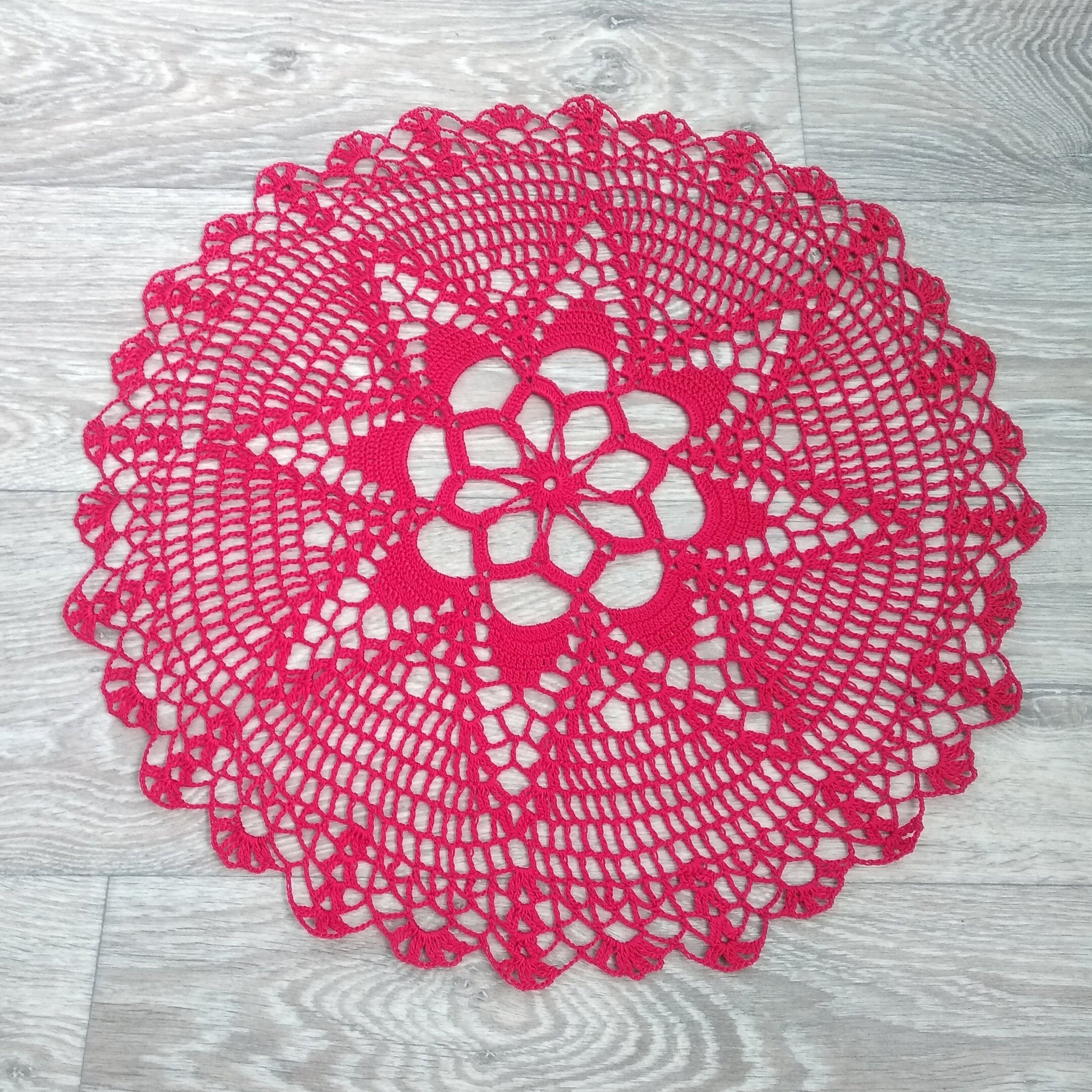Christmas Crochet Doily-red Doily-red Doily-crochet Doilies 17,3 Inches ...