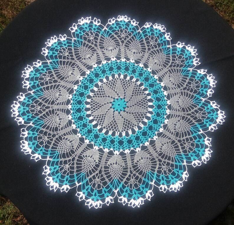 Crochet Doilies-large Crochet Doily 23"-round Tablecloth-home Decor ...