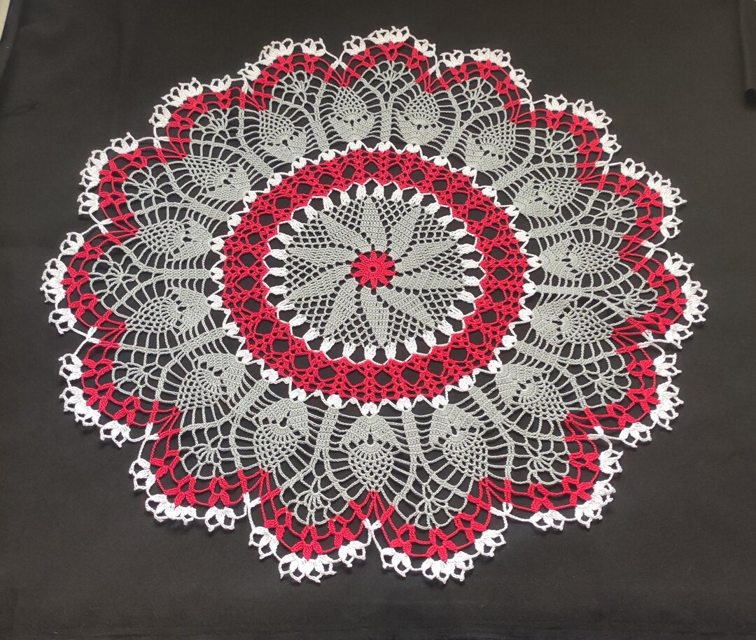 Crochet Doilies-large Crochet Doily 23,6"-round Tablecloth-home Decor ...