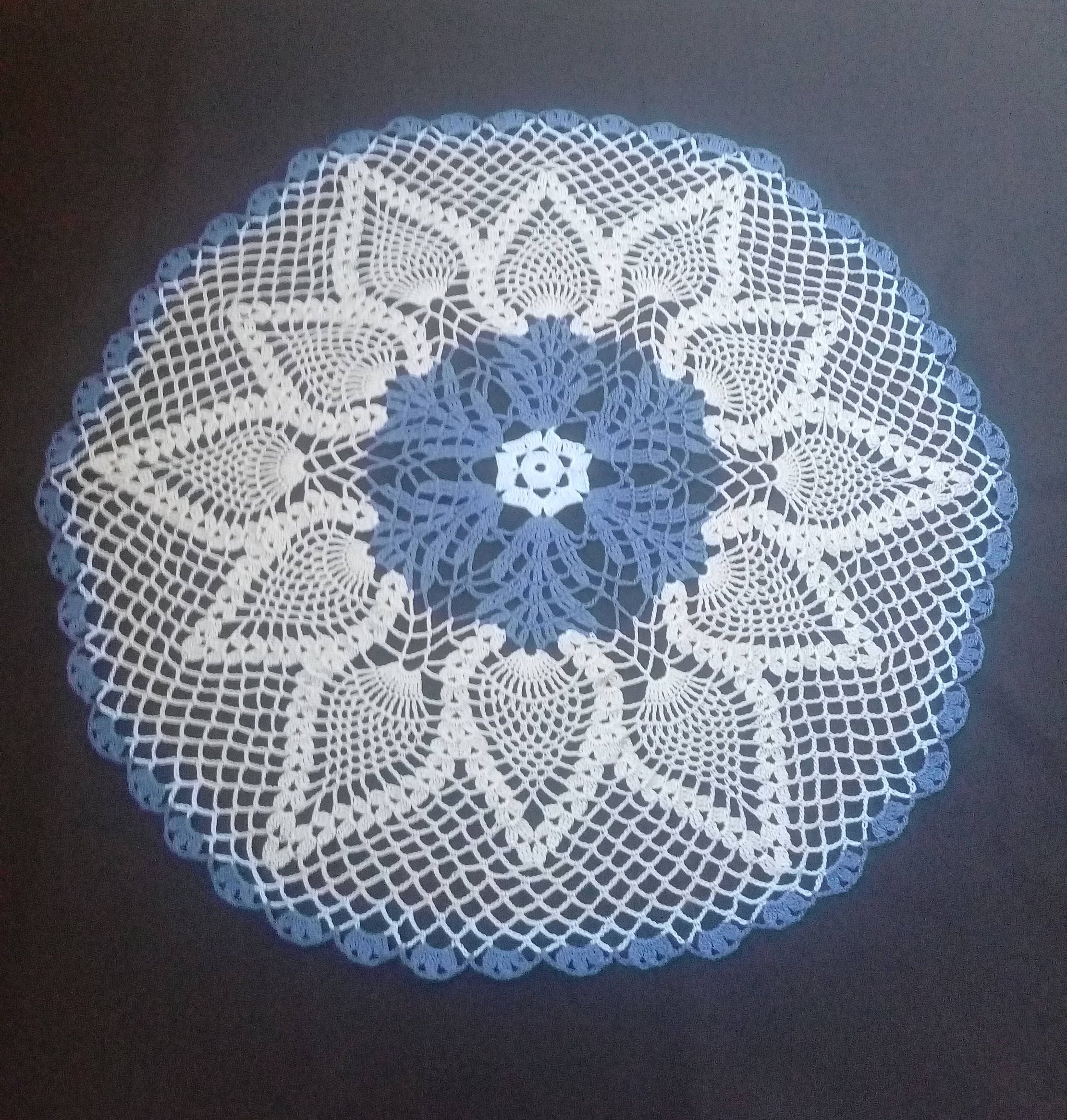 Large Crochet Doily 20,5 " - Round Tablecloth-crochet Doilies - Home ...