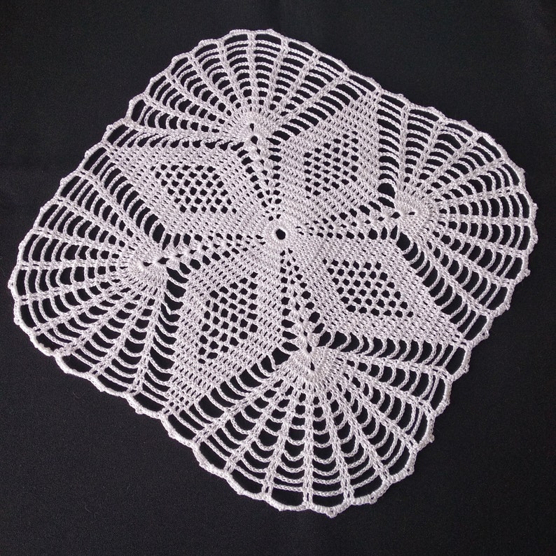 Square Doily-white Doily-crochet Doily-crochet Tablecloth-crochet ...