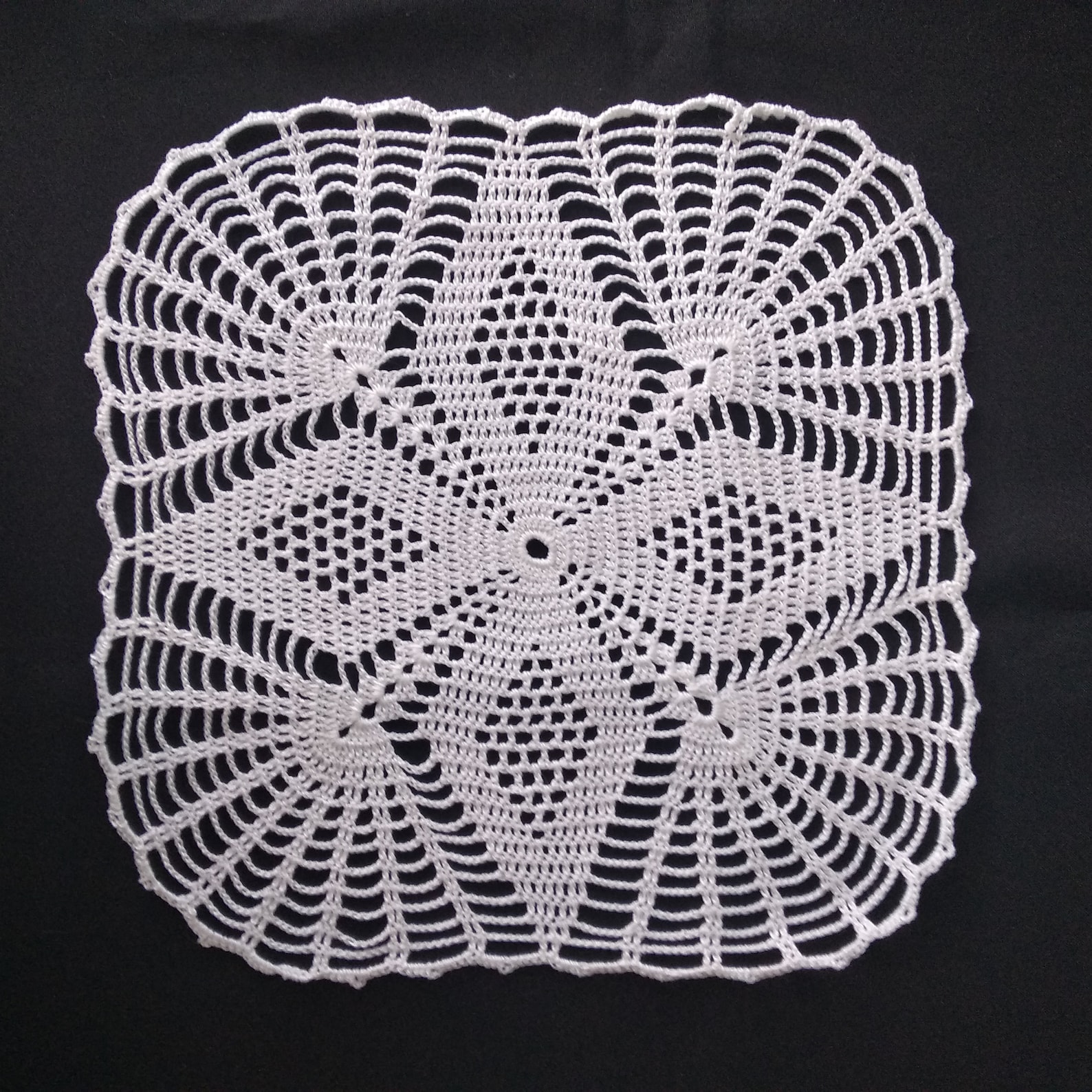 Square Doily-white Doily-crochet Doily-crochet Tablecloth-crochet ...