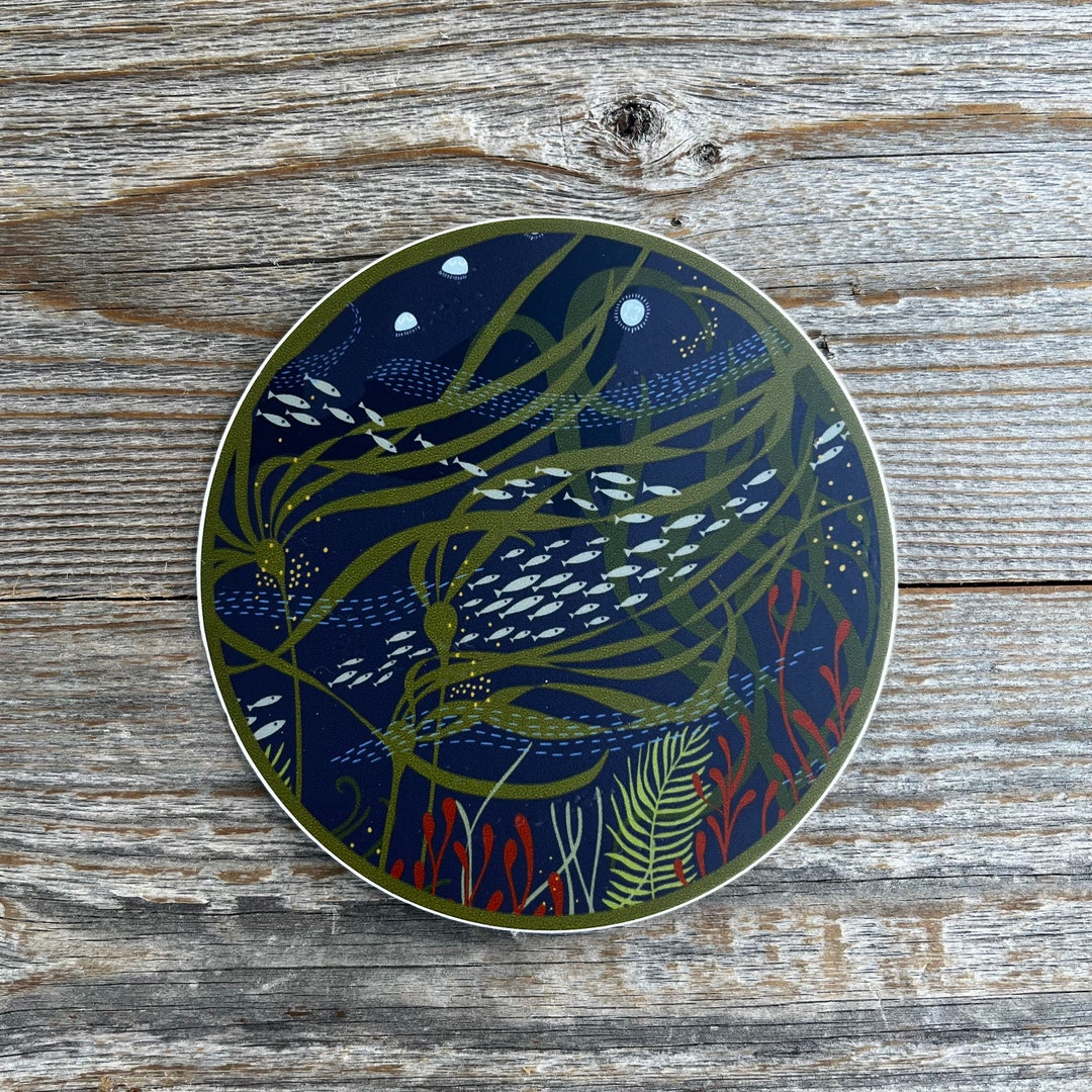 Ocean Kelp Sticker | Seaweed | Beach Sticker | Sea Life | Fish | Gifts ...