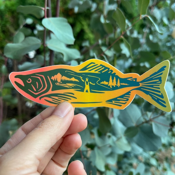 Fly Fishing Decal - Etsy