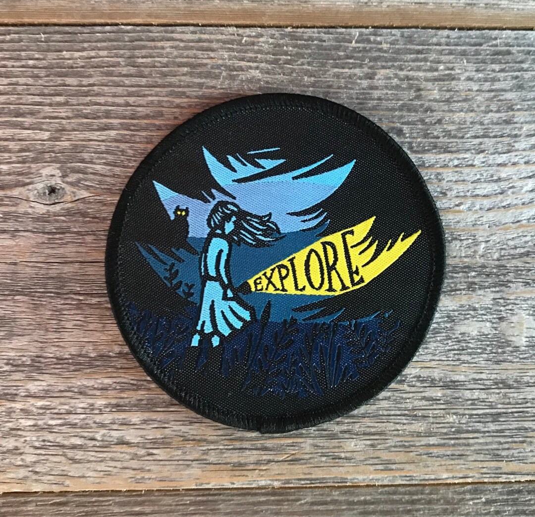 Explore Embroidered Patch | Nature | Forest | Explorer | Patches | Owl | Trees | Patches ...