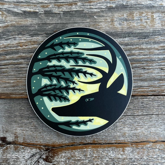 Stag Sticker Buck Sticker Deer Sticker Wildlife Forest | Etsy
