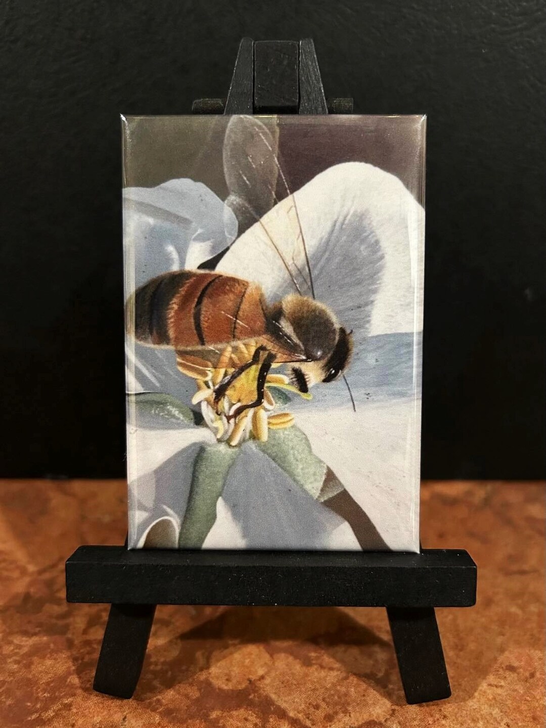 Honey Bee & Apple Blossom Fridge Magnet - Etsy