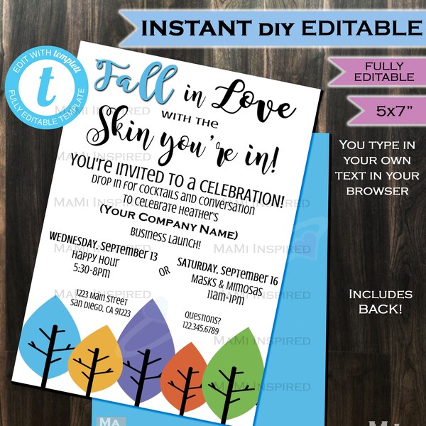 Skincare Invitation - Etsy