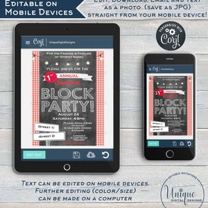 Editable Block Party Invitation, Summer Street Party Neighborhood ...