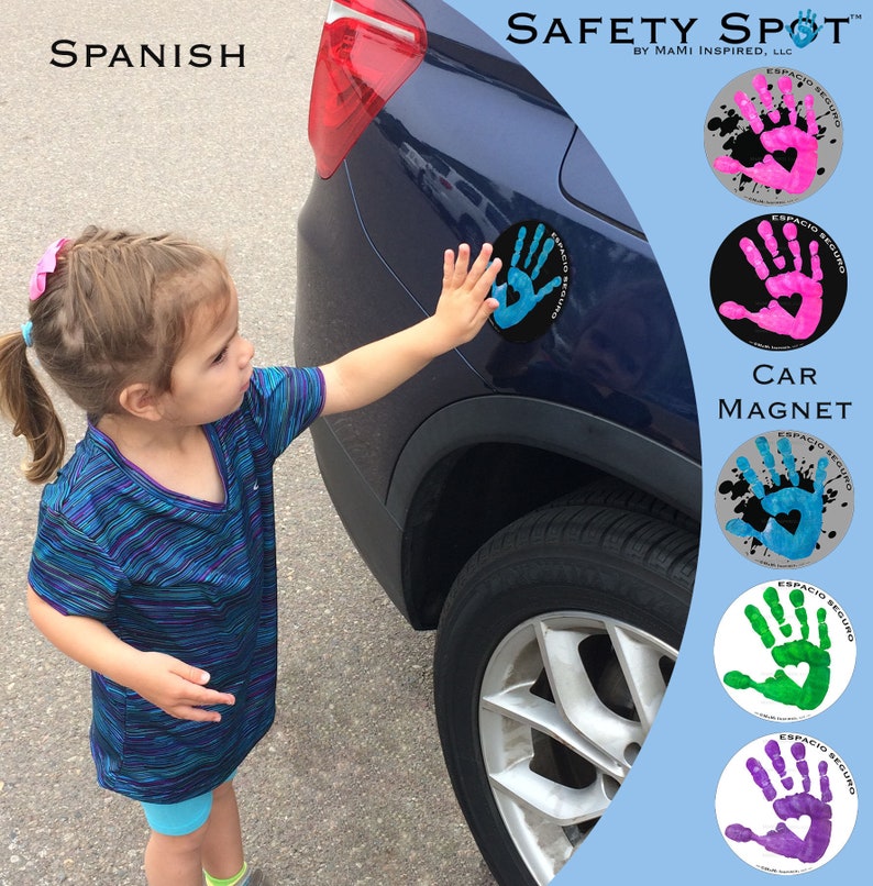 Espacio Seguro SPANISH Safety Spot ™ Kids Hand Car Magnet - Etsy