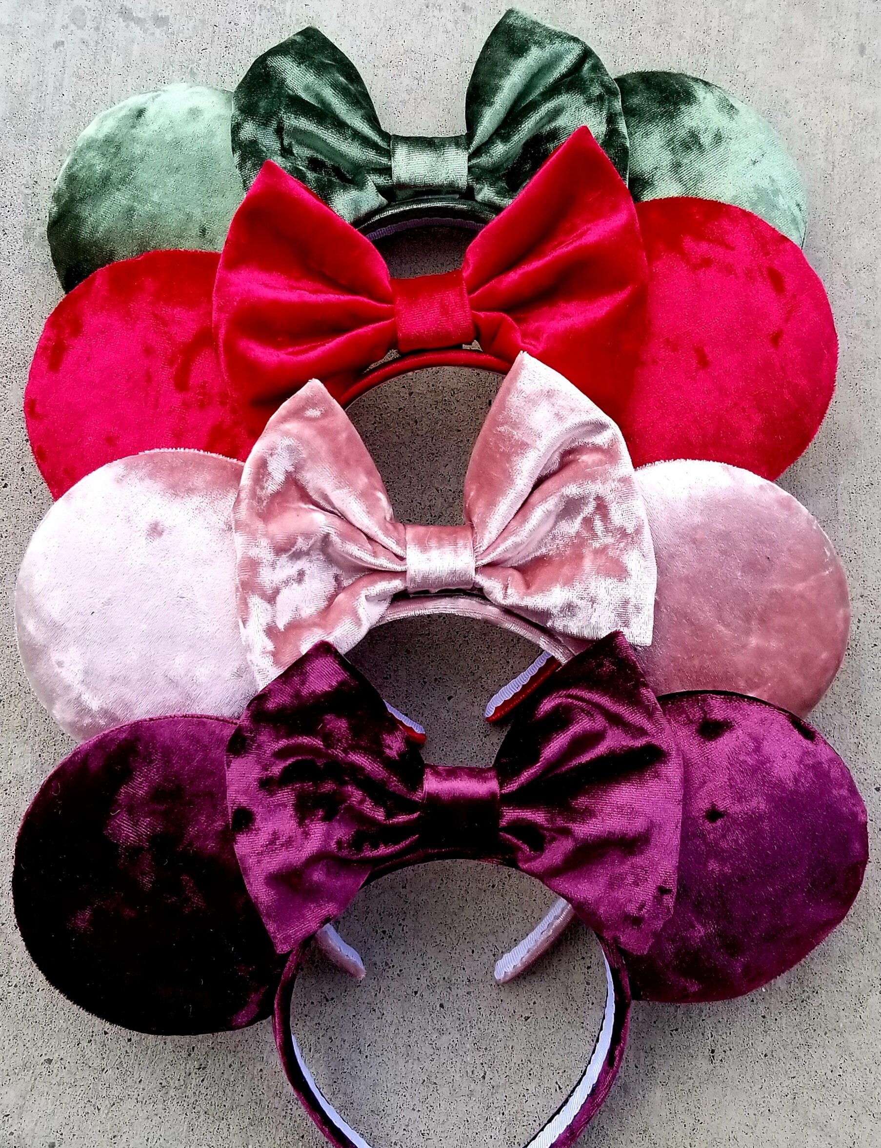 Red Velvet Minnie Ears Velvet Disney Ears Velvet Mickey | Etsy