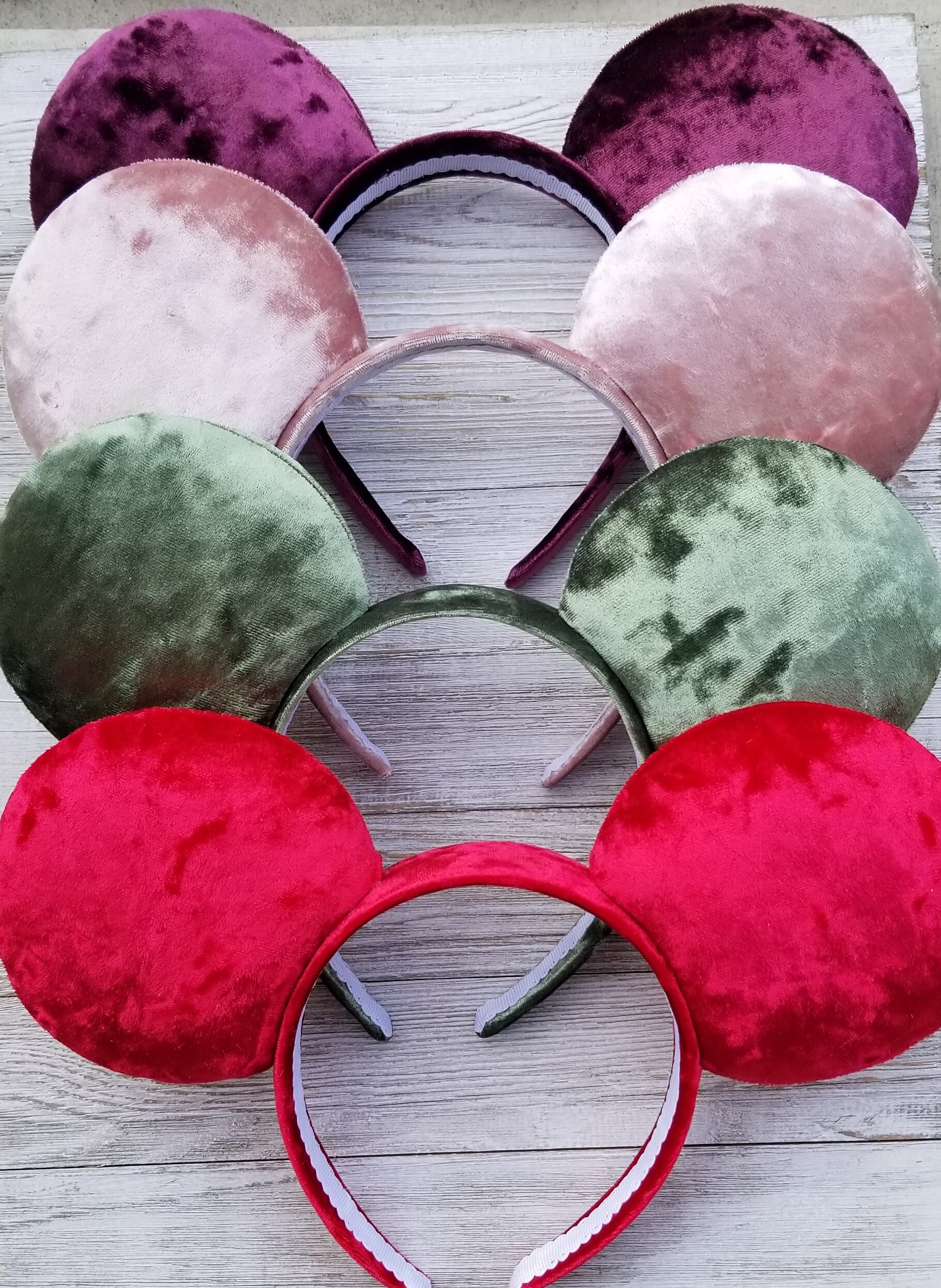 Red Velvet Minnie Ears Velvet Disney Ears Velvet Mickey | Etsy
