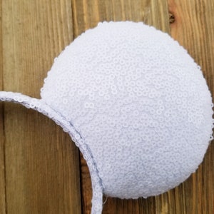 White Disney Ears Simple White Mickey Ears Simple White | Etsy