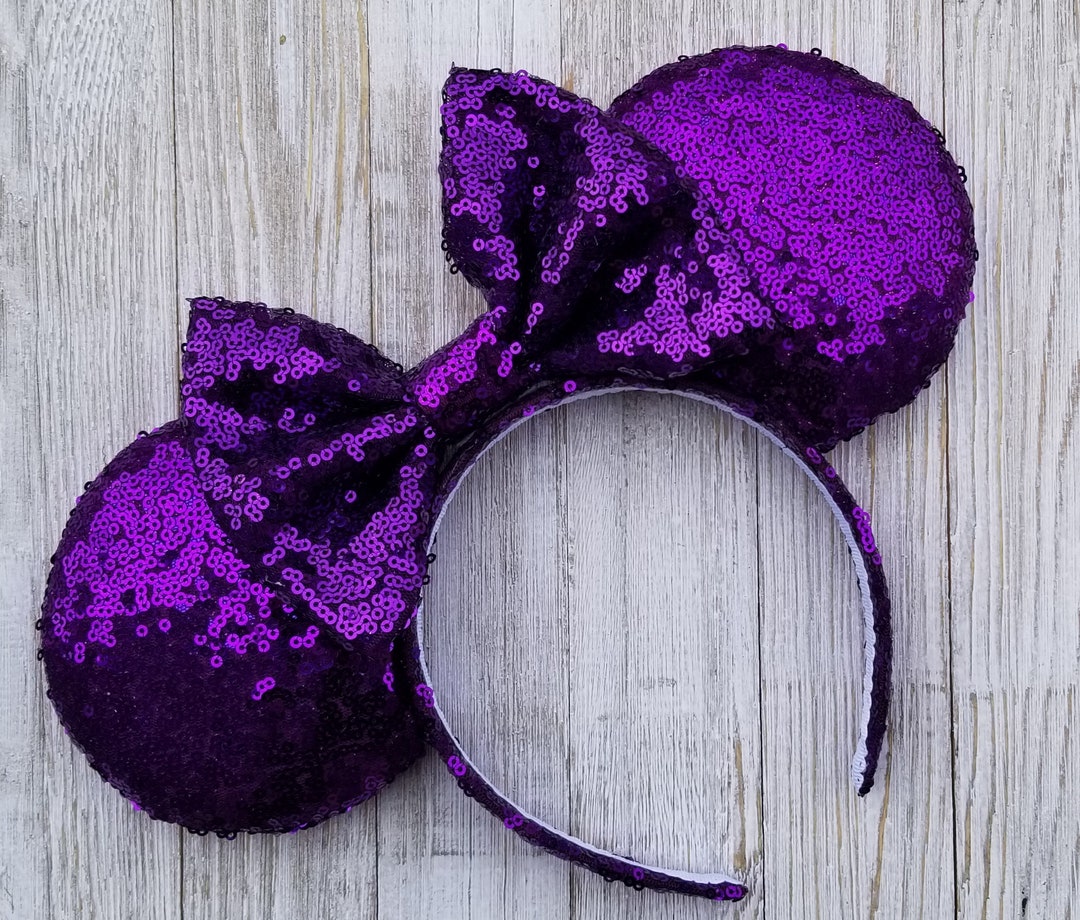 Halloween Disney Ears, Purple Disney Ears, Purple Minnie Ears, Purple ...