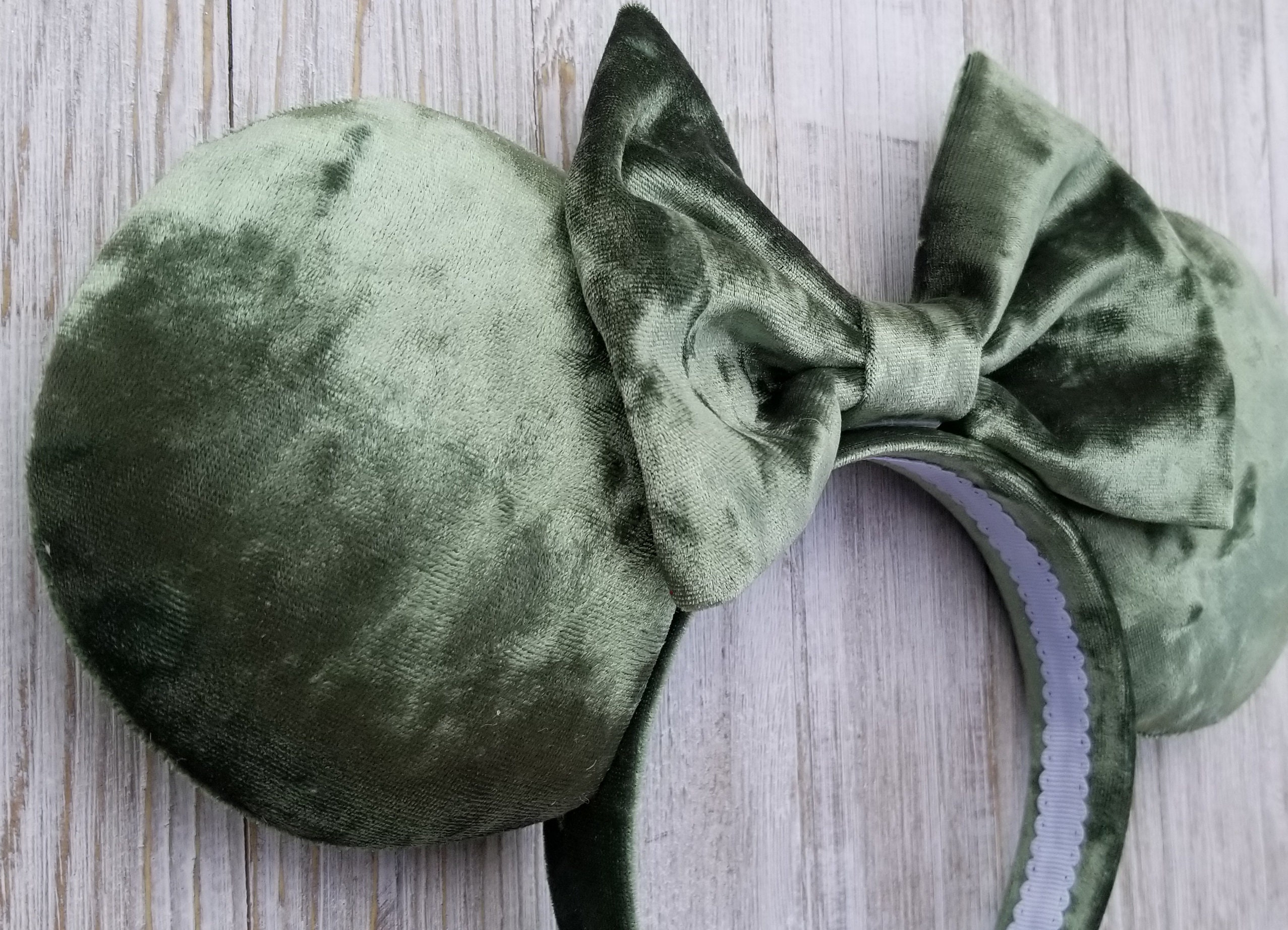 Red Velvet Minnie Ears, Velvet Disney Ears, Velvet Mickey Ears ...