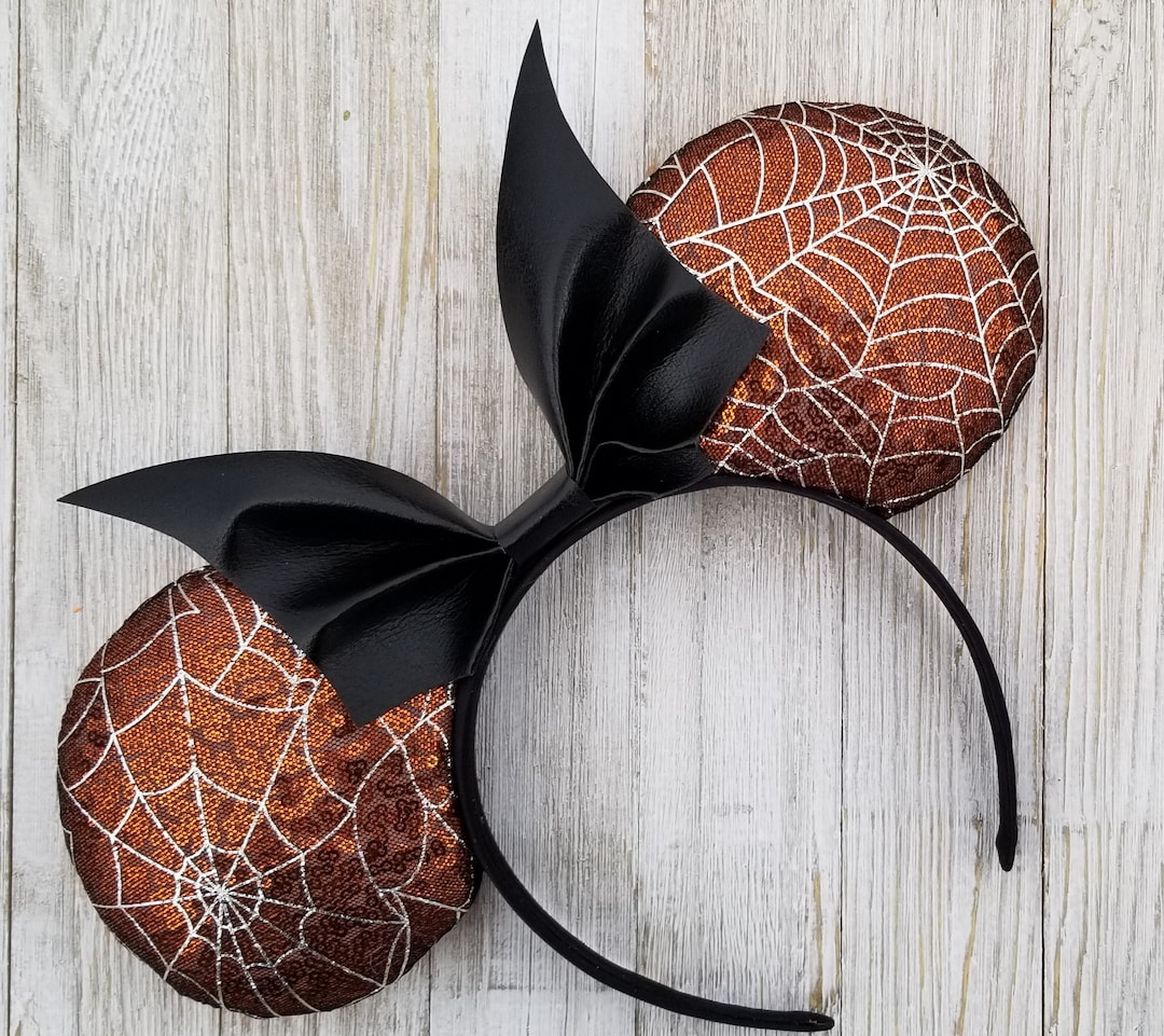 Halloween Mickey Ears, Halloween Minnie Ears, Disney Ears, Goth Mickey ...