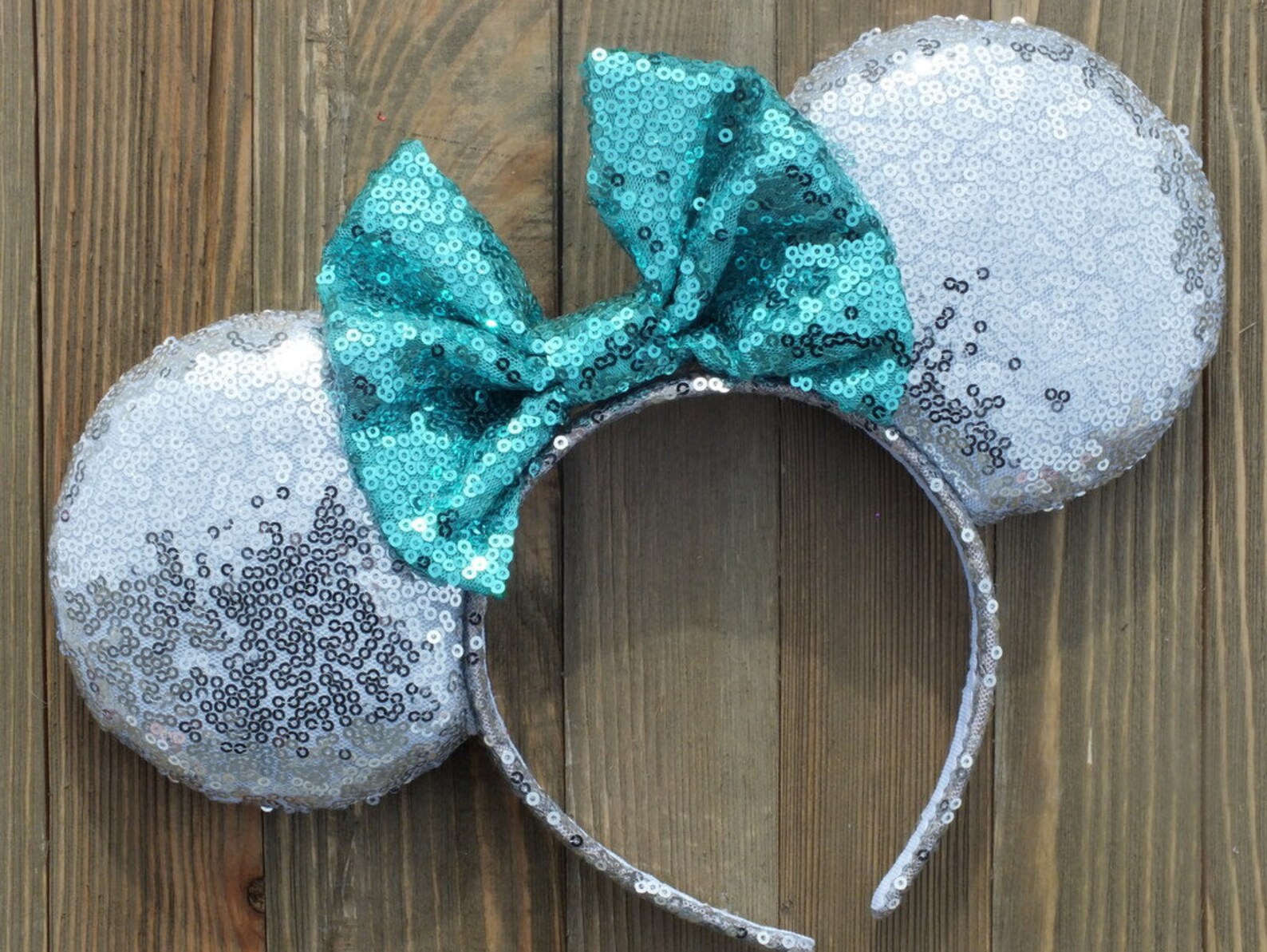 Silver Sequin Minnie Ears Sequin Minnie Mouse Ears Minnie - Etsy