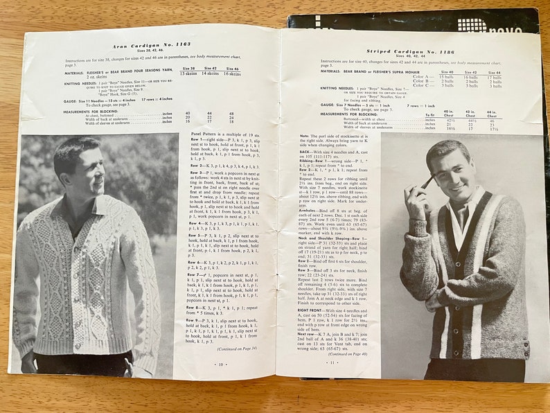 Three Vintage 1960s Knitting Pattern Books Men's Sweaters - Etsy