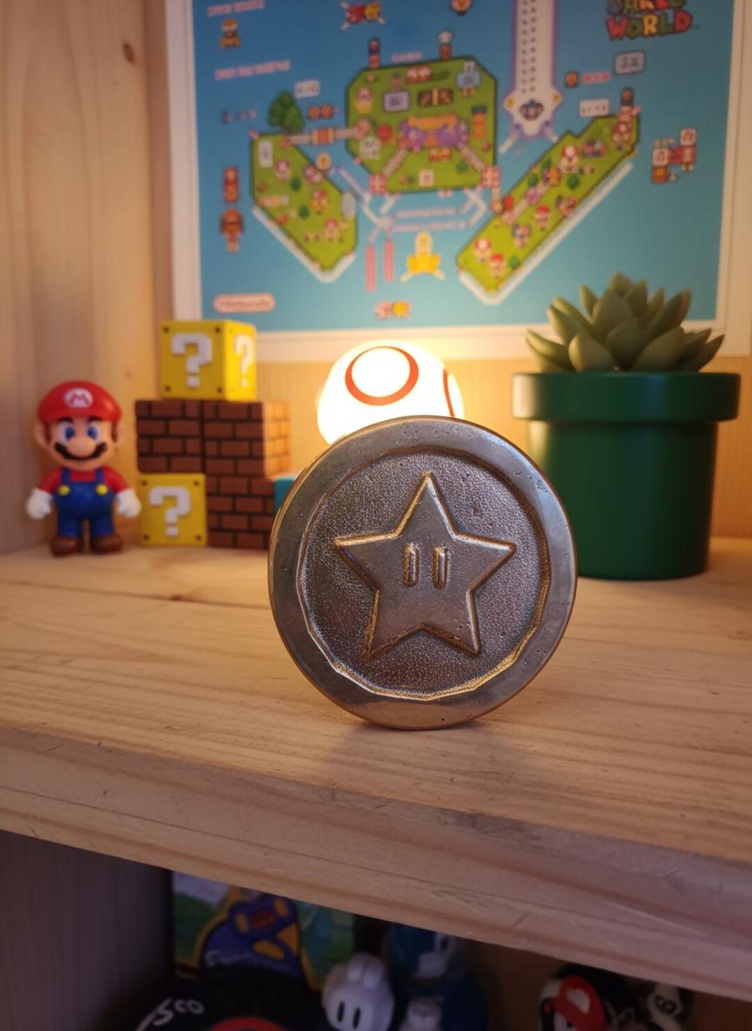 Super Mario Bros Brass Coin – Paperweight or Geek Decoration – 950 G ...
