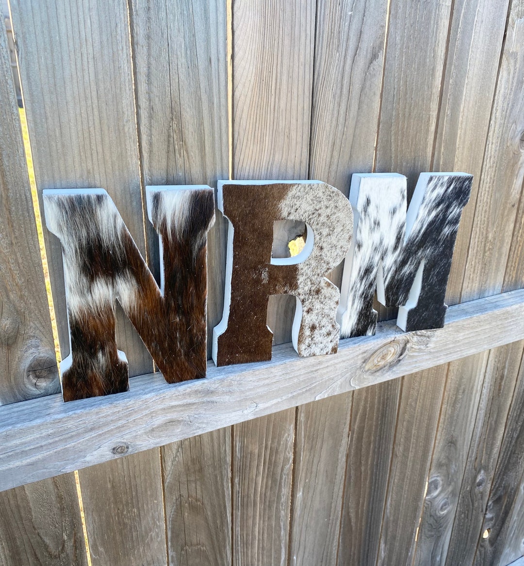 Cowhide Letter, Home Decor, Western, Rodeo, Cowgirl, Cattle, Initial ...