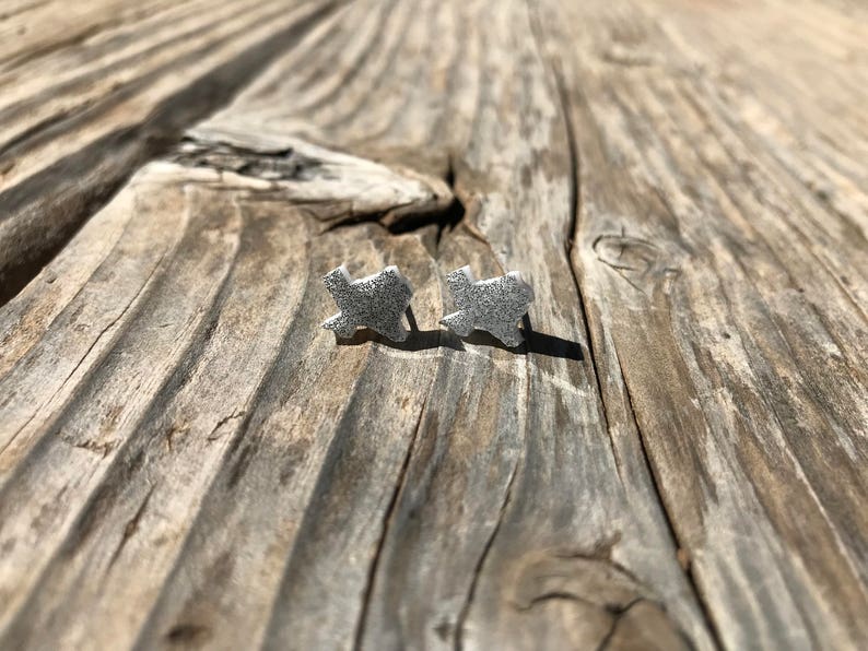 Glitter texas studs sparkle earrings state gift rose gold | Etsy